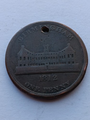1812 UK Birmingham Workhouse One Penny Token (Holed) | eBay