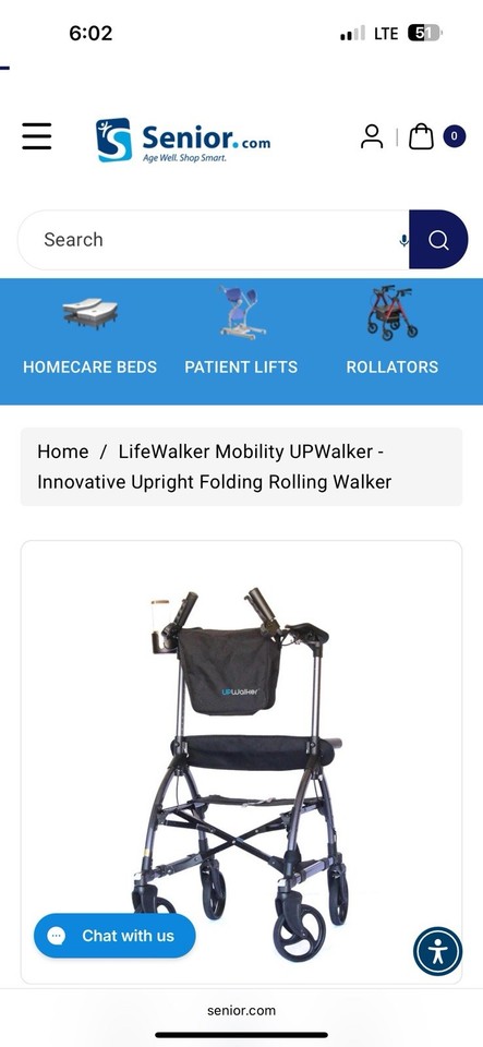 UPWalker H200-LNS Upright Walker by Life Walker, Large (up to 350-lbs ...