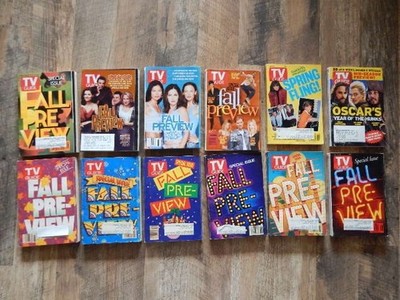 Vintage 1980s & 1990s TV Guide Fall Preview Issues LOT of 12 Magazines ...