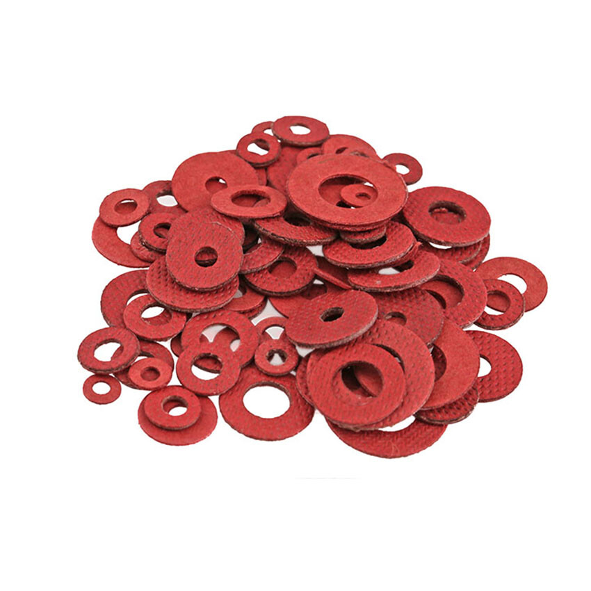 500pcs Red Flat Washers Fiber washer insulating Paper Assortment Fiber ...
