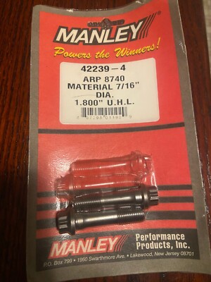 NEW Manley 7/16 ARP 8740 Connecting Rod Bolts SBC Chrysler Ford 42239-4 ...