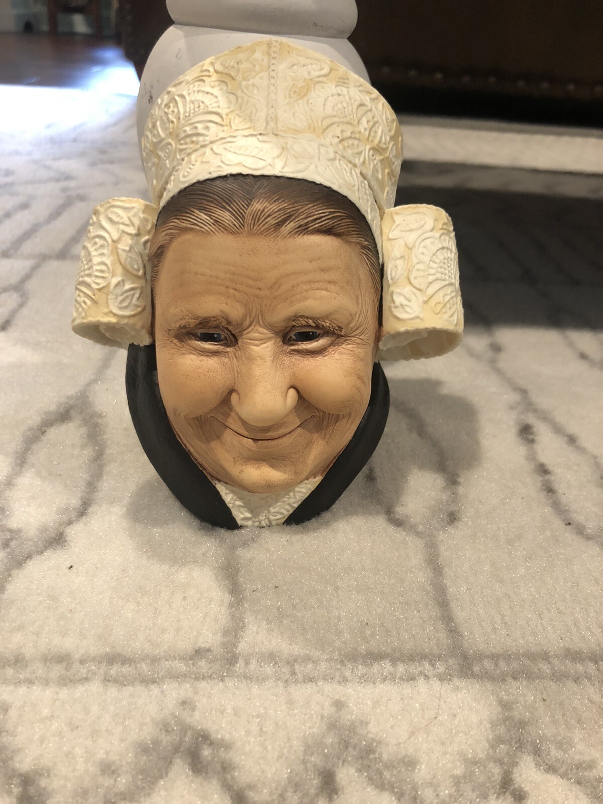 BOSSONS VTG CHALKWARE CHARACTER HEAD CONGLETON ENGLAND - BRETONNE LADY ...