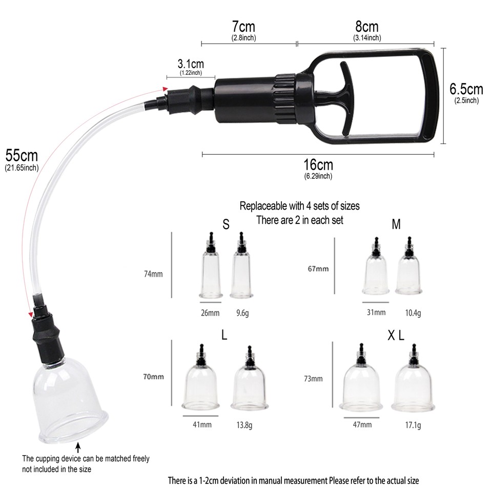 Vacuum Cup Handle Penis Extender Glans Growth Pump Stretcher Hanger ...