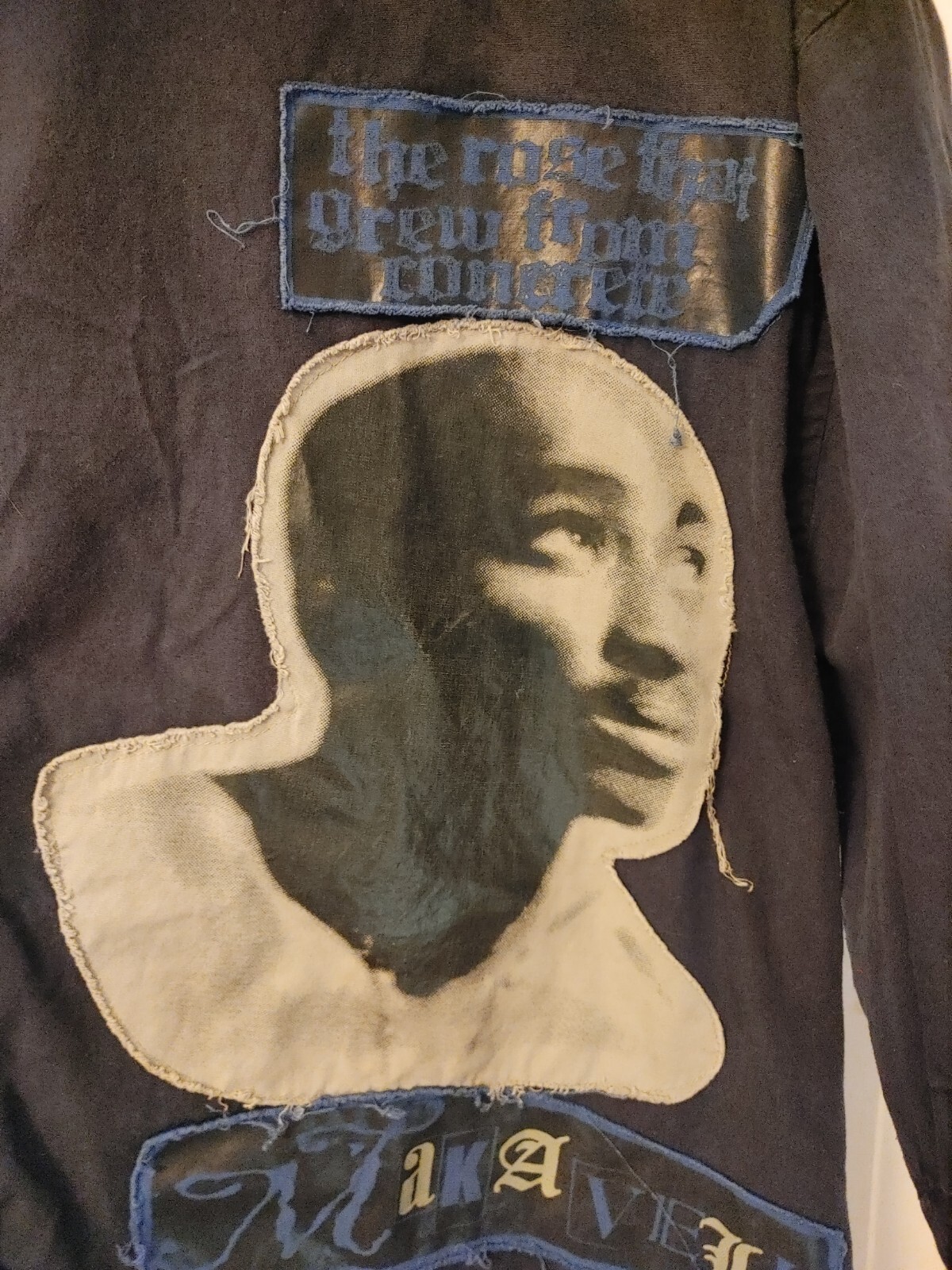 Men's Makaveli Tupac 2Pac Navy Blue Shirt Short Sleev… - Gem