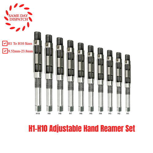 Adjustable Hand Reamer 10 Pcs Set H1 To H10 Sizes 3/8 " To 15/16 " | eBay