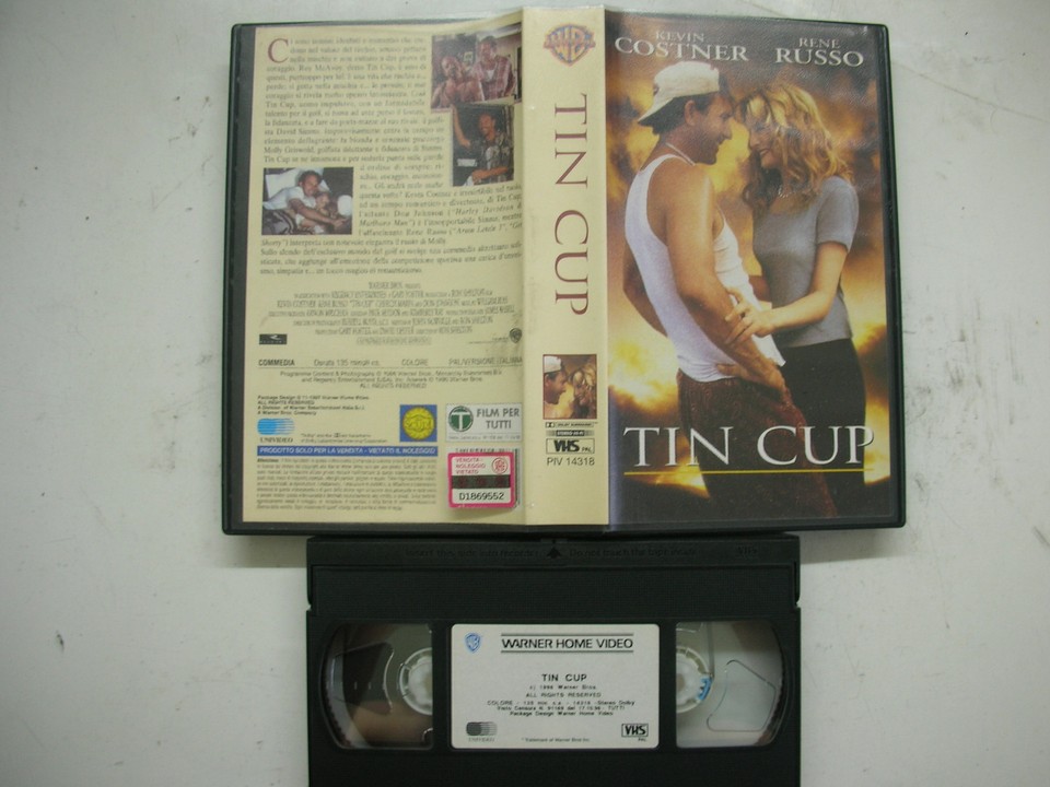 Tin Cup Kevin Costner, Rene Russo 1996 VHS Italian ITA Cheech Marin Don ...