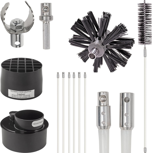 Eastman Lint Wizard Large Duct Dryer Vent Cleaning Kit, 2 Foot Flexible ...