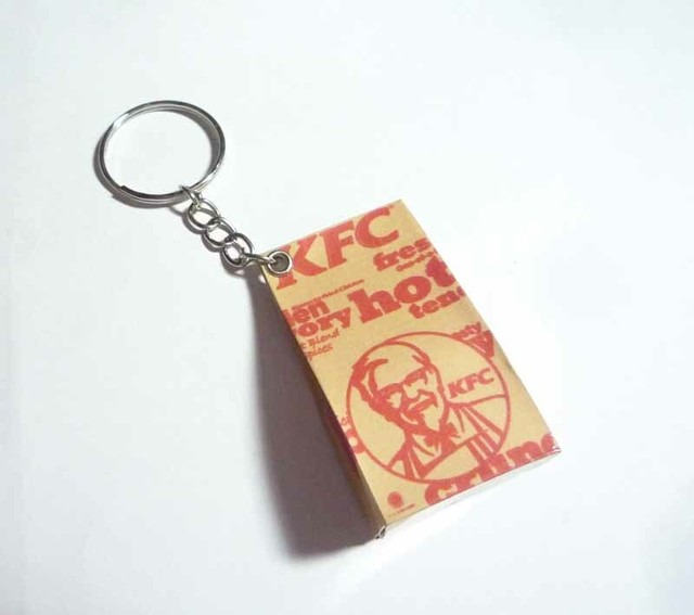 KFC Chicken Take Away Food Bag KEYCHAIN Keyring Novelty Indonesia 3D 2 ...