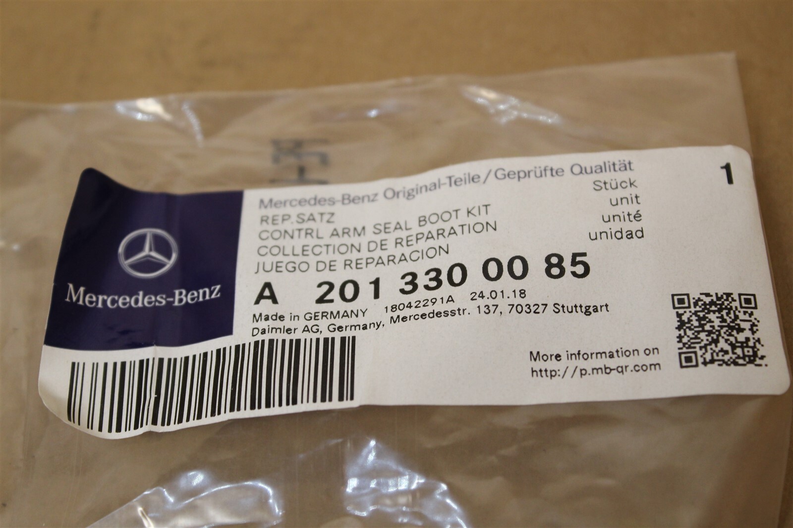 Mercedes-Benz Lower Control Arm Joint Boot (220 HP) A2013300085 for ...