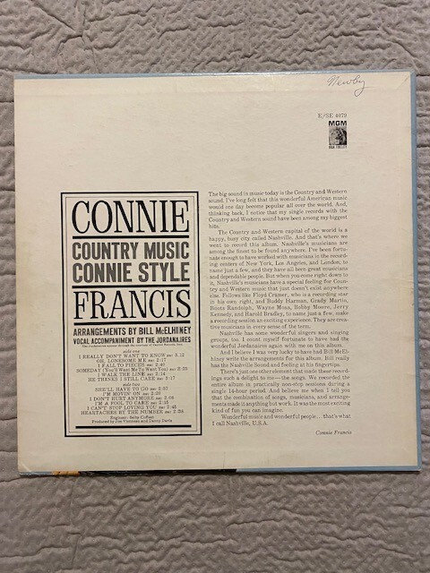 1962 Connie Francis Country Music Connie Style Vinyl LP Plus Bonus | eBay