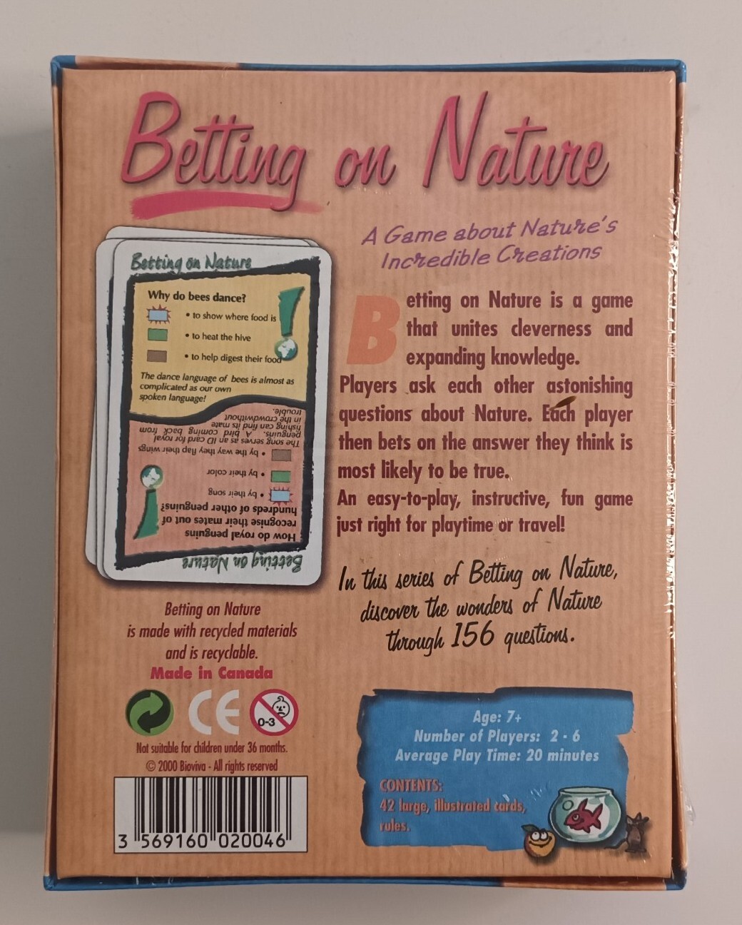 Bioviva Environmental Game 'Betting on Nature' Card Game 2000 | eBay