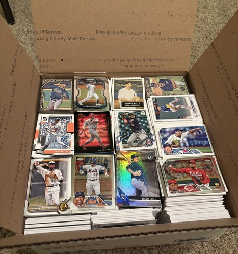 Huge Lot of 5000+ Baseball Cards Liquidation Sale Large Flat Rate Box ...