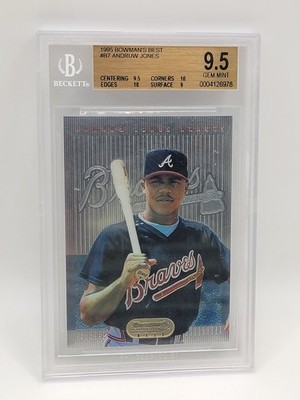 ANDRUW JONES 1995 Bowman's Best BLUE Rookie Card RC BGS 9.5 Braves HOF ...