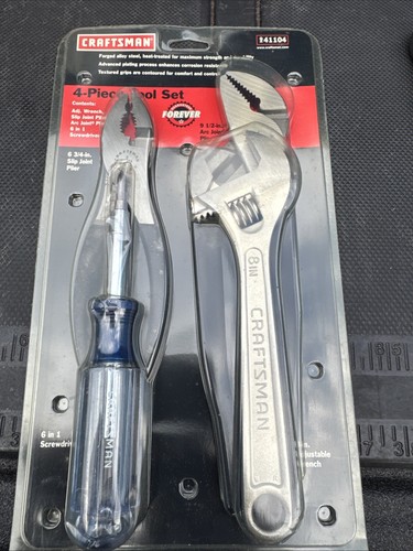 Sears Craftsman USA Nos 4PC Tool Set Adjustable Pliers 6in1 Screwdriver ...