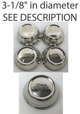 Set (5) Stainless Steel Center Hubcaps for 1928 1929 Ford Model A ...
