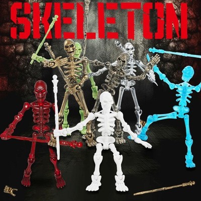 Skeleton Doll Toy, Skeleton Toy Multi-Jointed Movable Skeleton Decor ...