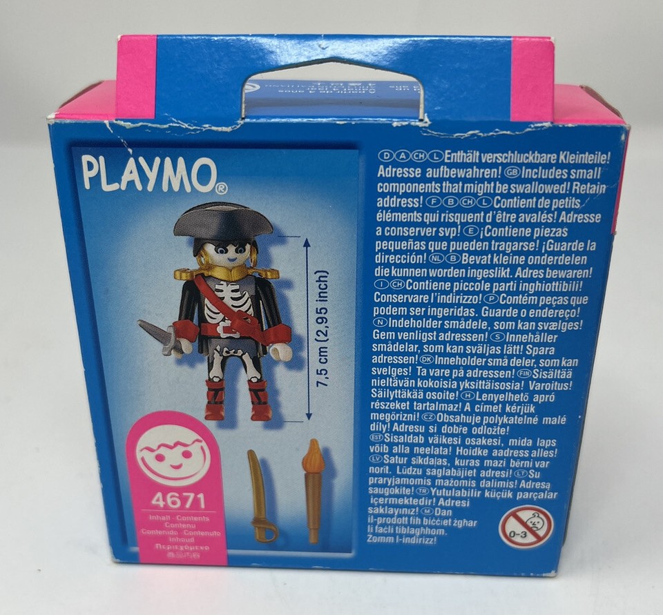 NIB Playmobil Special #4671 Pirate Skeleton Ghost Glow in the Dark ...
