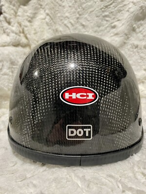 HCI 105 Polo Carbon Fiber Helmet DOT Half Shorty Lightweight Medium | eBay