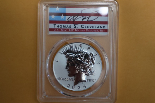 2024 Peace Dollar PCGS PR70 Reverse Proof Thomas Cleveland First Day ...