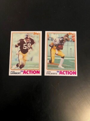1982 Topps Football Lot of 2 Pittsburgh Steelers In Action Stallworth ...