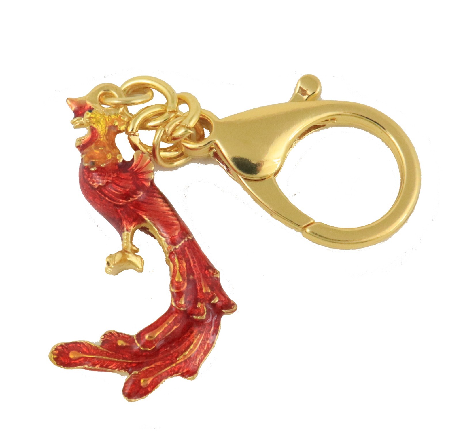 Feng Shui Bejeweled Rising Phoenix Amulet Keychain | eBay