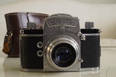 Exakta Exa Ihagee Dresden USSR Occupied 35mm Film Camera Meritar 50mm ...