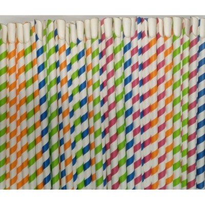 Spoon straw,Paper Spoon Straws Super Strong 8mm x 200mm,4 colored spoon ...