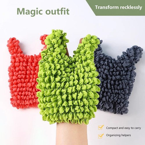 Magic Expansion Fold Pleated Storage Bag Flexible Stretch Bag Large ...