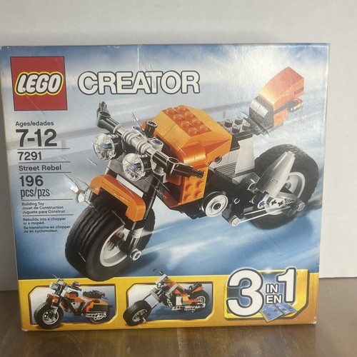 LEGO 7291 Creator Street Rebel Motorcycle Bike 3-in-1 Factory Sealed ...
