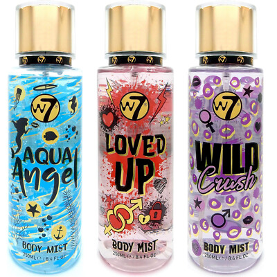W7 Body Mist Fragrance Fresh Vegan Fruity Spray Bottle 250ml *CHOOSE ...