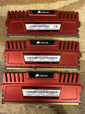 Corsair Vengeance RAM CMZ8GX3M2A1866C9R DDR3-1866 (12GB Total) Lot Of 3 ...