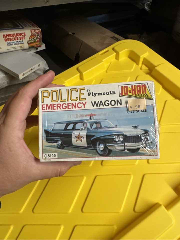 Rare Jo-Han Police Emergency Wagon Kit 1/25 Plymouth #c-5100 Sealed | eBay