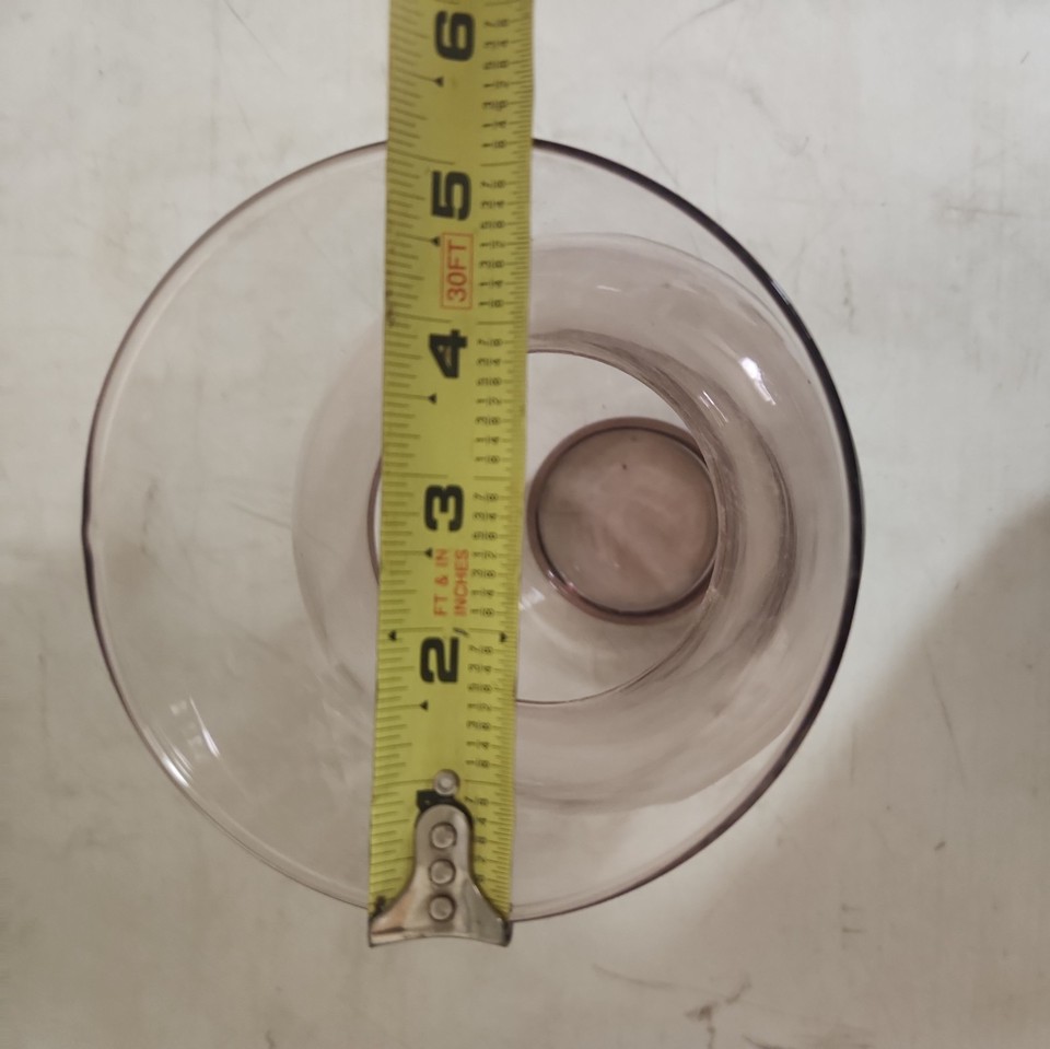 11" Transparent Pink Glass Flower Vase Round Party Decor | eBay