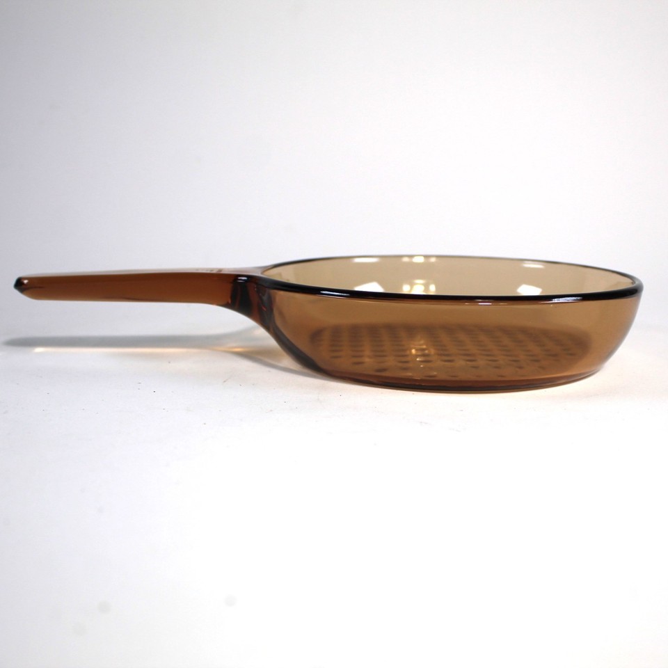 Vision Corning Ware Pyrex Cookware 6" Amber Skillet Pan Waffle Bottom ...