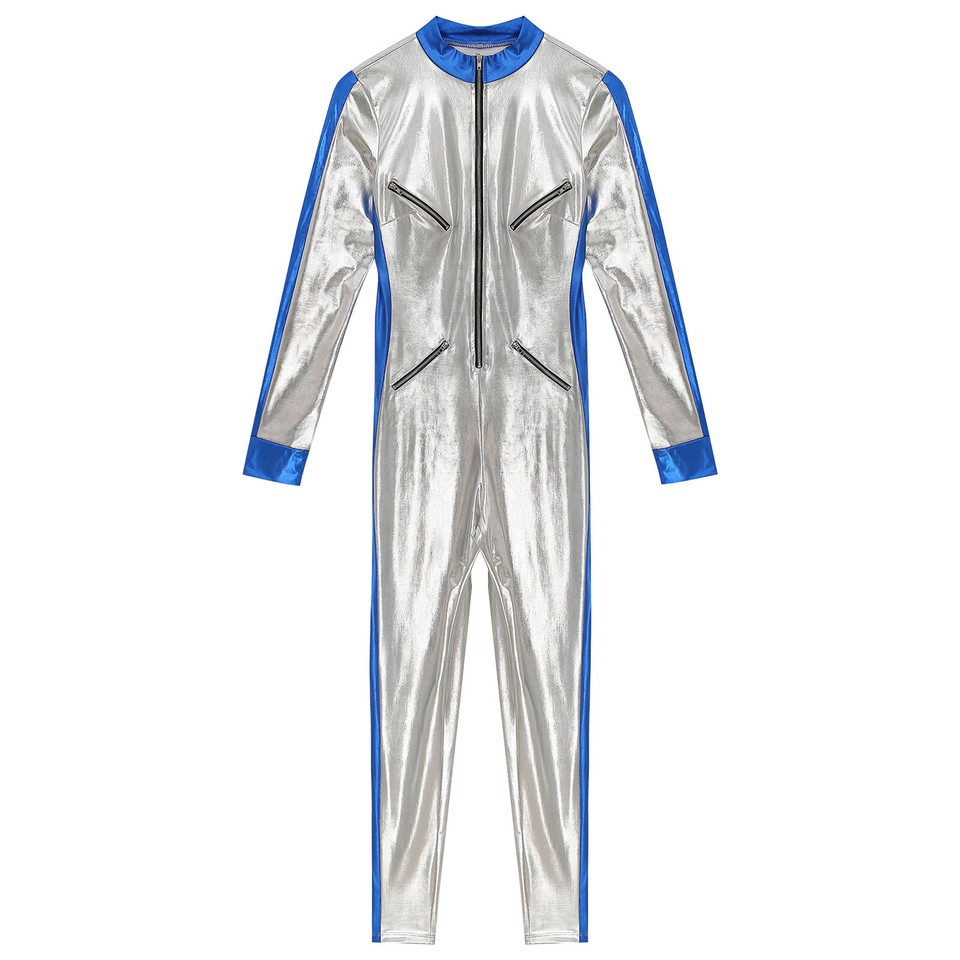 Men's One Piece Alien Robot Astronaut Costume Space Suit Bodysuits ...