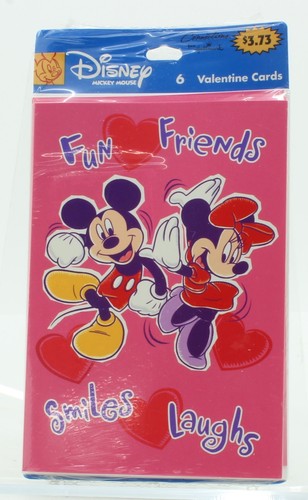 Hallmark Connections - Disney Mickey Minnie Mouse 6 Valentine Cards ...