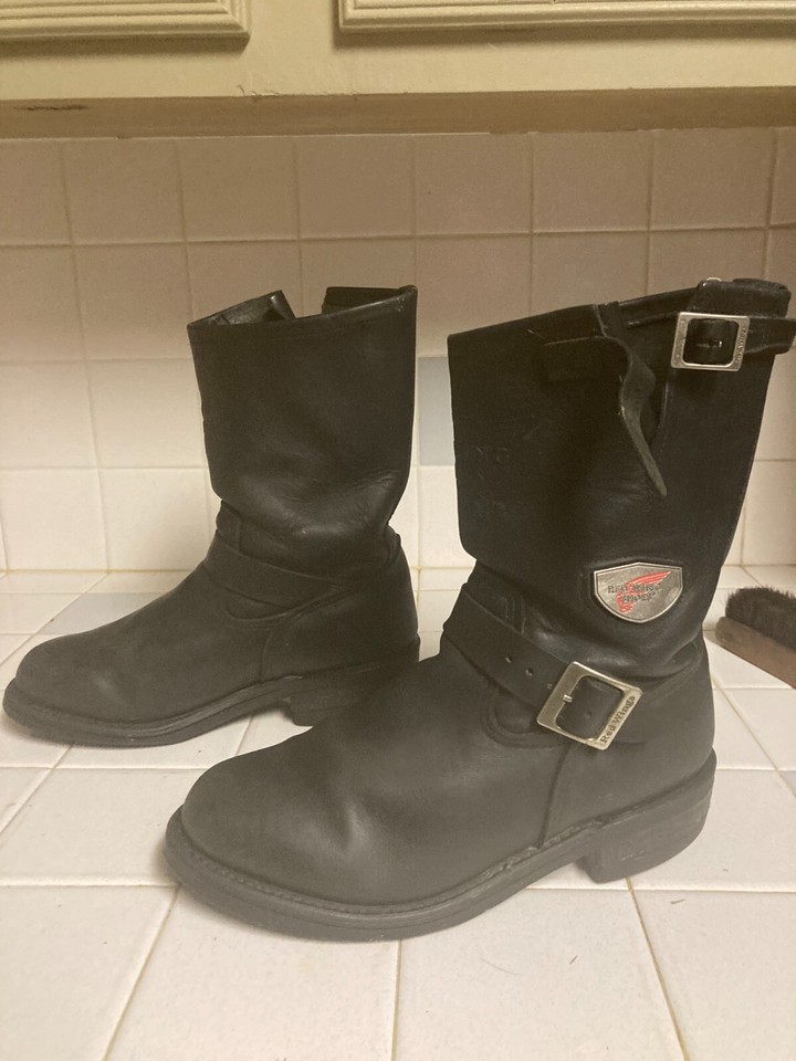 Red Wing Soft Toe Engineer Boots 8 D Harness Style 968 Cord Sole | eBay