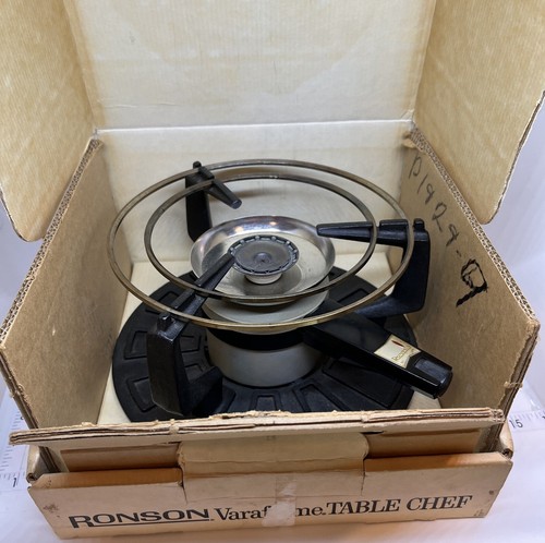 Vintage Ronson Varaflame Table Chef Portable Gas Stove Grill Camping ...