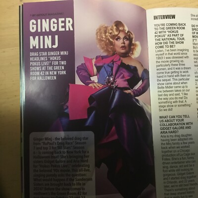 Get Out Mag Drag Queen GINGER MINJ Hokus Pokus Live,WeekInPics, Bar ADs ...