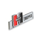 Hurst Emblem 1361000; Hurst Equipped Emblem, Adhesive, Chrome Plastic ...