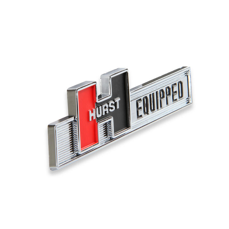 Hurst Emblem 1361000; Hurst Equipped Emblem, Adhesive, Chrome Plastic ...
