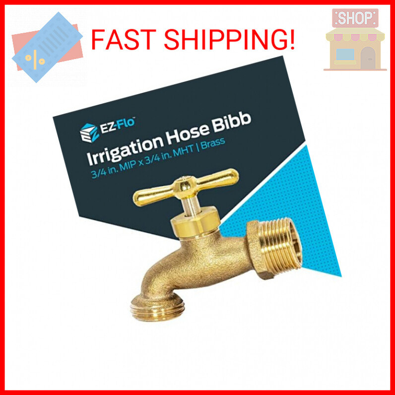EZ-FLO Irrigation Hose Bibb, 3/4 Inch MIP Connection, 3/4 Inch MHT ...