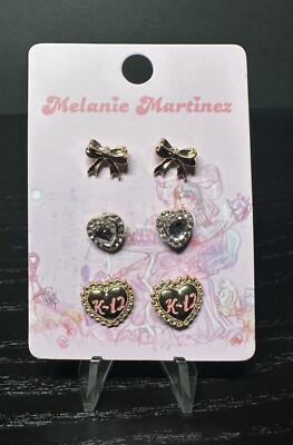 Melanie Martinez K-12 Heart Bow Earring Set NEW (IN HAND) | eBay