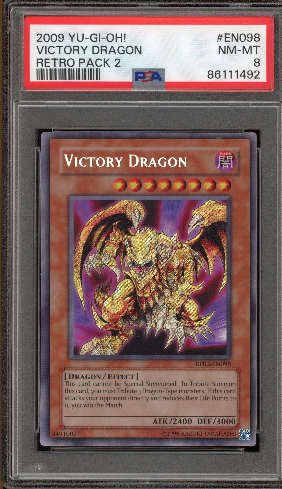 Yu-Gi-Oh! Victory Dragon Retro Pk. 2 Secret Rare RP02-EN098 PSA 8 | eBay