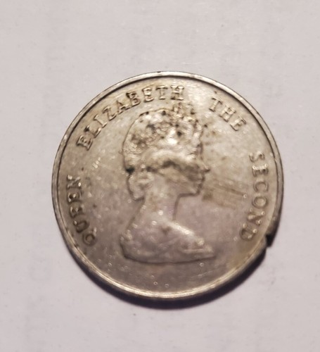 1986 EAST CARIBBEAN STATES QUEEN ELIZABETH THE SECOND TWENTY FIVE CENT ...