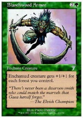 MTG - Blanchwood Armor - 7th Edition - NM, English Magic FLAT RATE SHIP ...