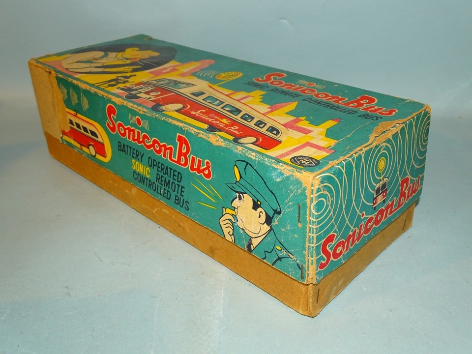 SONICON BUS TIN BATTERY TOY ORIGINAL BOX MASUDAYA JAPAN | eBay