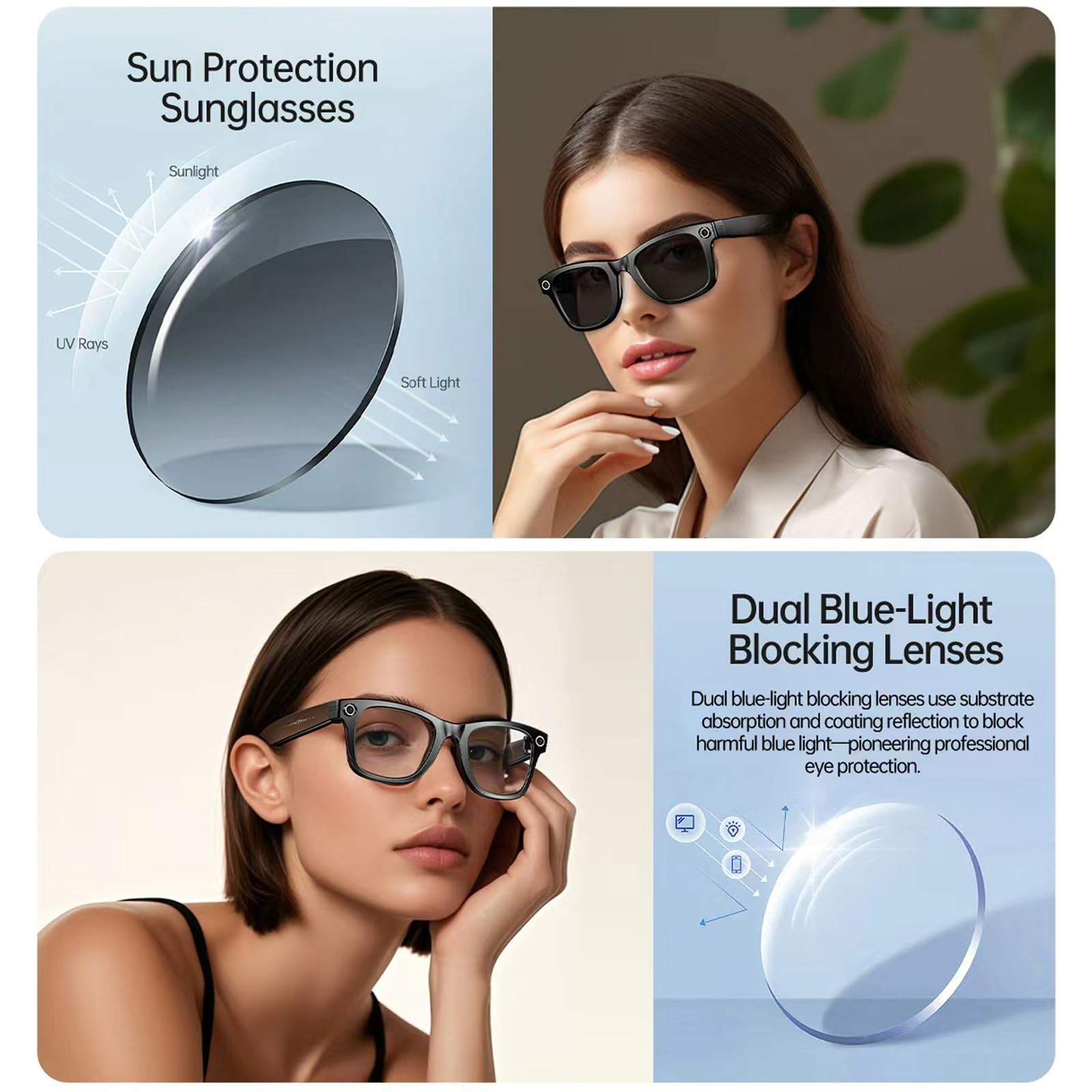 W610 AI Glasses with and Translation – high-Speed Wi-Fi Transfer, Dual ...