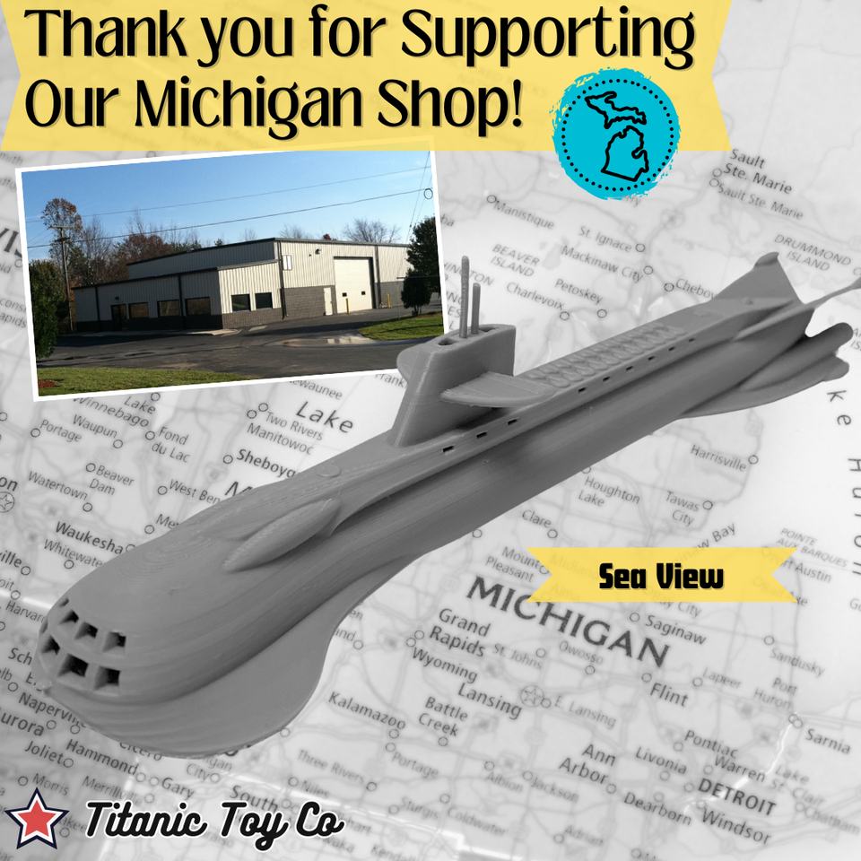 Seaview Submarine Model 12-Inch – 1960s Film Voyage to the Bottom of ...