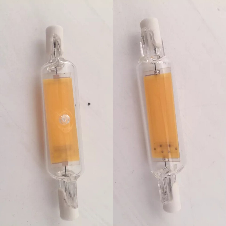 Dimmable R7s LED COB Light Bulb 78mm 118mm 12W 25W Glass + Ceramics T3 ...